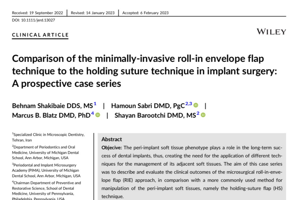 Comparison of the minimally-invasive roll-in envelope flap technique to ...