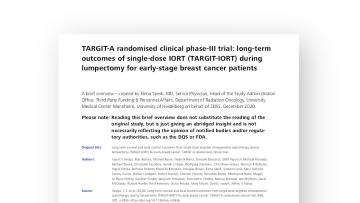 TARGIT-A randomised clinical phase-III trial of single-dose IORT ...