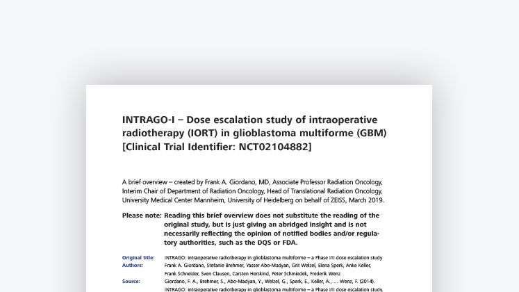 INTRAGO-I: Dose escalation study of intraoperative radiotherapy (IORT ...