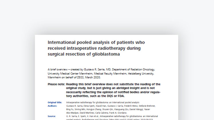 Intraoperative radiotherapy (IORT) during surgical resection of ...