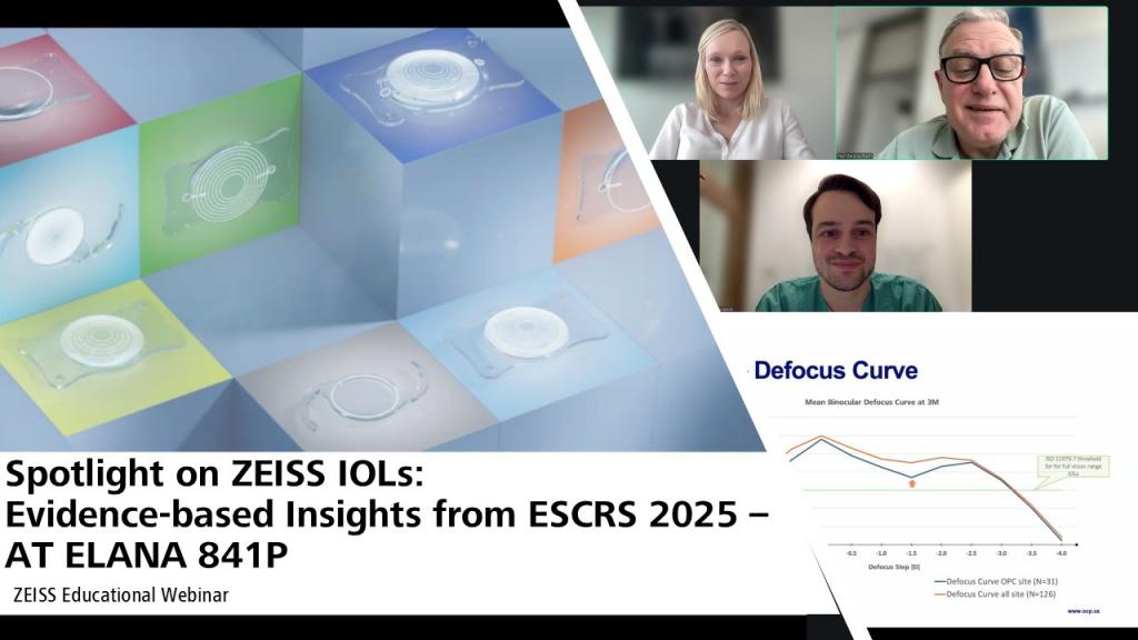 Informações do ESCRS 2025: Webinar da ZEISS sobre a AT ELANA 841P