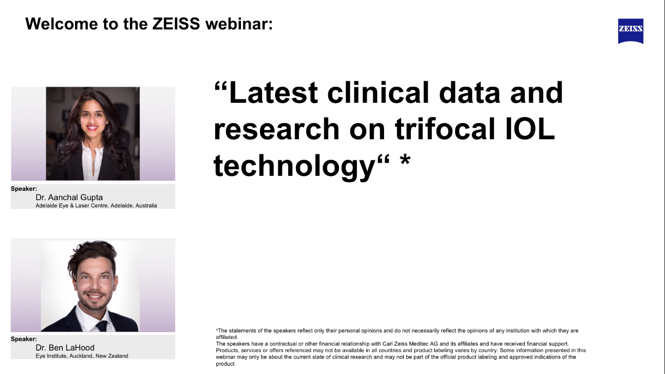 On-demand webinar: Latest clinical data and research on trifocal IOL ...