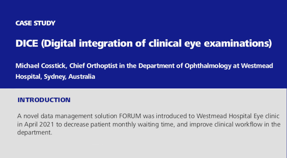ZEISS FORUM: Digital integration of clinical eye examinations