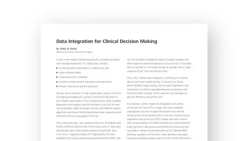 Data integration for clinical decision making