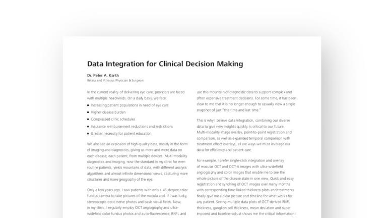 Data integration for clinical decision making