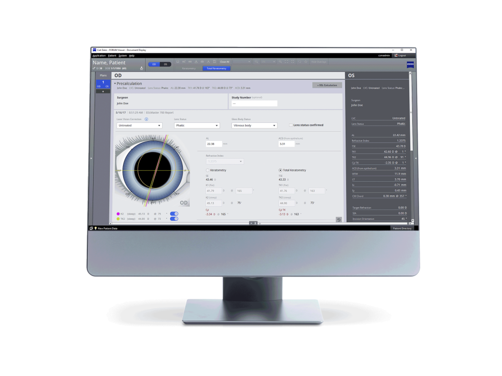 Correct IOL selection and efficient surgery planning