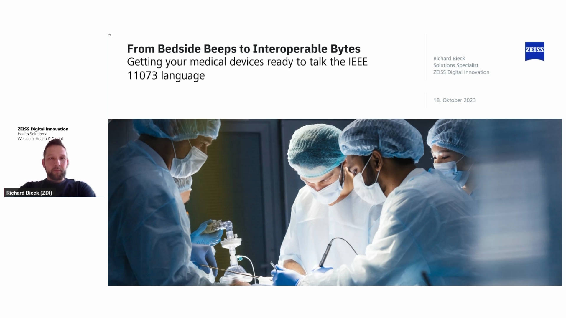 Webinar Medical Device Connectivity SDC
