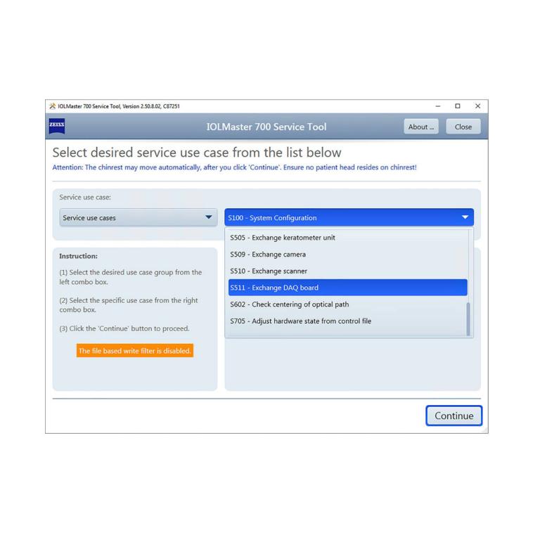 ZEISS IOLMaster 700 Service Tool