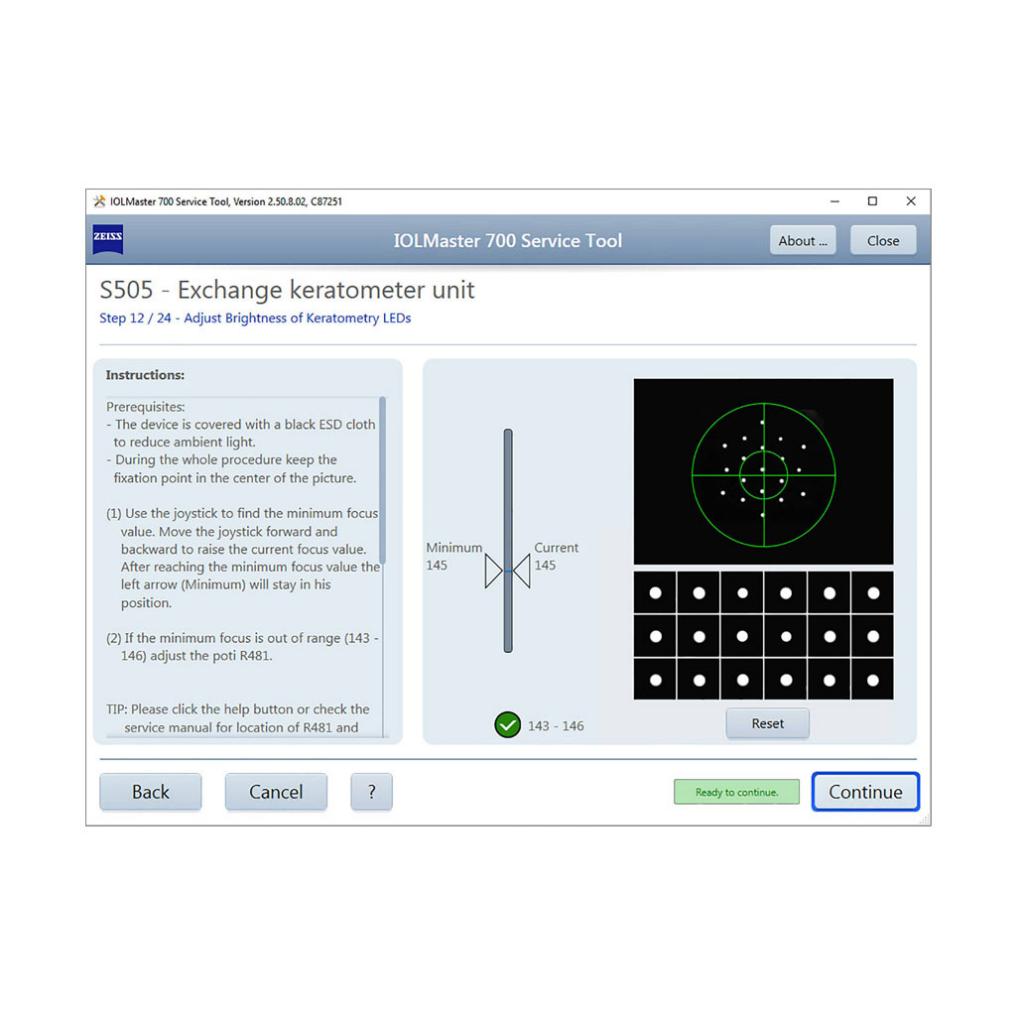 ZEISS IOLMaster 700 Service Tool